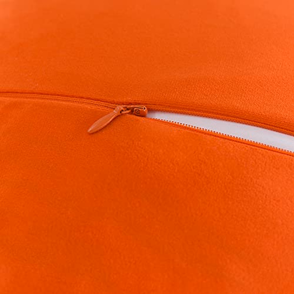 JWH Handmade 3D Flower Throw Pillow Covers Aesthetic Decorative Round Cushion Floral Accent Pillow Cases Velvet Pillowcase Living Room Bed Couch Bedroom 14 Inch Orange