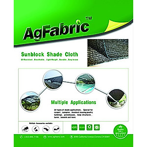 Agfabric 40% Sunblock Shade Cloth Cover with Clips for Plants 6.5’ X 20’, Black