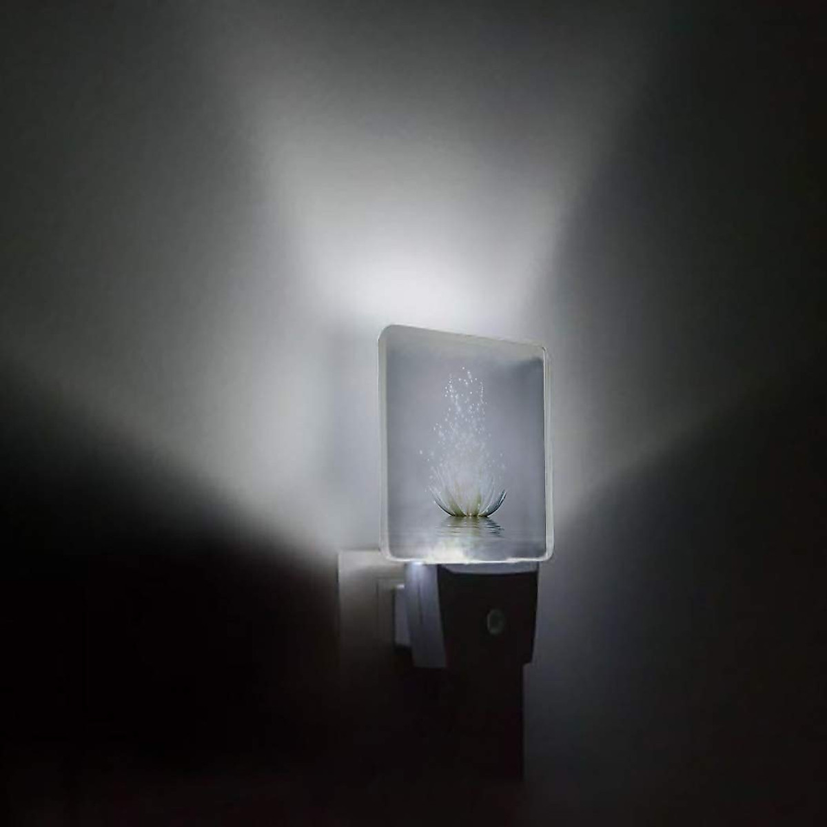 Nightlight Plug in LED Lights for Bedroom, Art Lotus Fantasy Flower Night Lights Plug into Wall with Light Sensors Room Decor for Nursery Children Kids Boys Girls