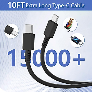 Esneer Samsung 25W Fast Charger, 10 Ft USB C Fast Charging Cable, Android Fast Charger,Suitable for Samsung Galaxy S23 Ultra/S23/S23+/S22/S22 Ultra/S22+/S21（3 Pack）