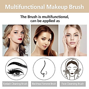 30pcs Lash Shampoo Brushes, Peel off Blackhead Removing Brush Tool, Eyelash Extensions Nose Pore Deep Cleaning Brush, Facial Cleansing Brushes, Cosmetic Lash Cleanser Brush (White)