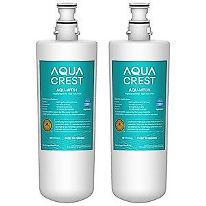 AQUA CREST 3US-AF01 Under Sink Water Filter, Replacement for Standard 3US-AF01, 3US-AS01, Aqua-Pure AP Easy C-CS-FF, WHCF-SRC, WHCF-SUFC, WHCF-SUF Water Filter, NSF/ANSI 42 Certified (Pack of 2)
