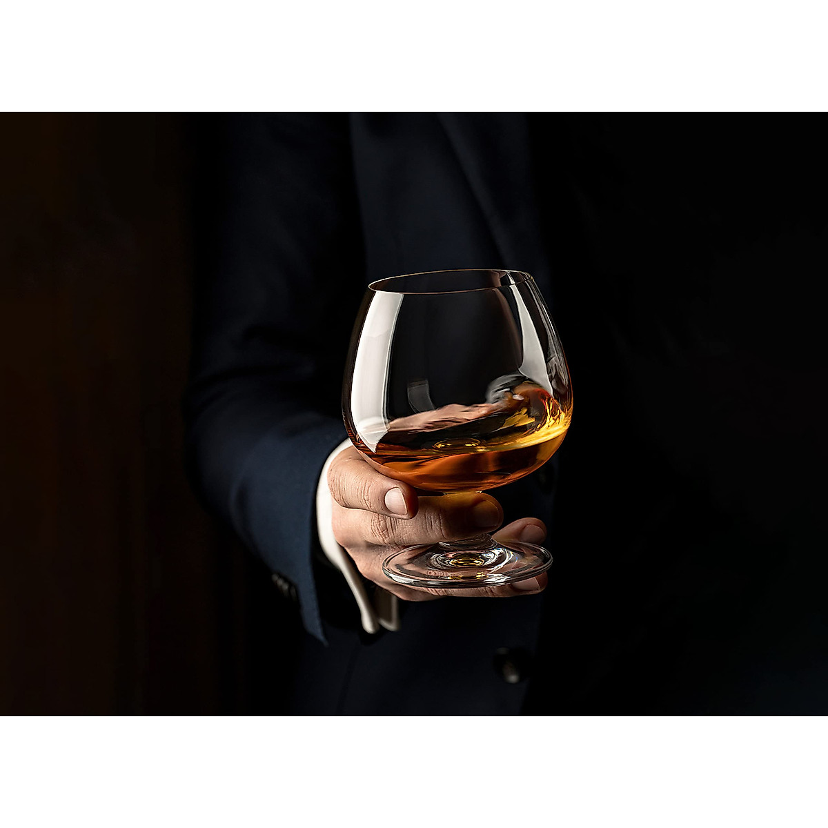 Large 21 oz Crystal Brandy and Cognac Snifter Glasses | Set of 2 Short Stem Giant Sniffer Bowls | Drinking and Tasting Glassware for Bourbon, Scotch, Tequila, Armagnac, Rum, Beer, Liquor