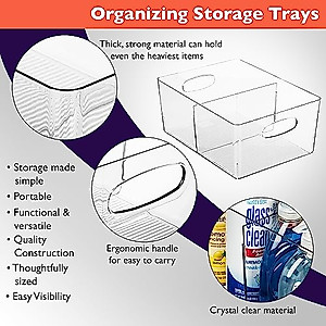 ClearSpace Plastic Storage Bins with Divider – Perfect Kitchen Organization or Pantry Storage – Fridge Organizer, Pantry Organization and Storage Bins, Cabinet Organizers