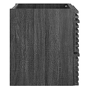 Modway Render 23.5" MDF Wood Wall-Mount Bathroom Vanity Cabinet in Charcoal