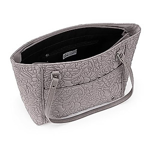 Sakroots Metro Tote Bag in Eco-Twill with Dual Shoulder Straps, Mushroom Spirit Desert Quilted