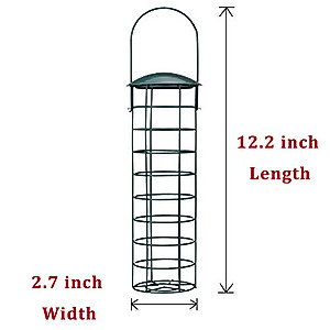 lanermoon Chicken Foraging Coop Toys for Hens,Hanging Iron Feeding Treat Box,Parrot Bird Vegetable Veggie Feeder Toys (Green)