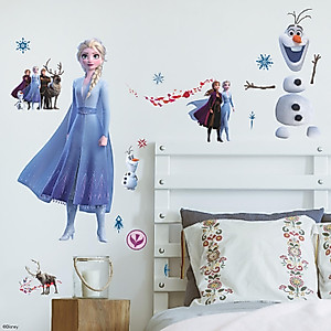 RoomMates RMK4075SCS Frozen II Peel and Stick Wall Decals, 1.86" x 1.87" x 7.12" x 12.72 ", blue. white, purple