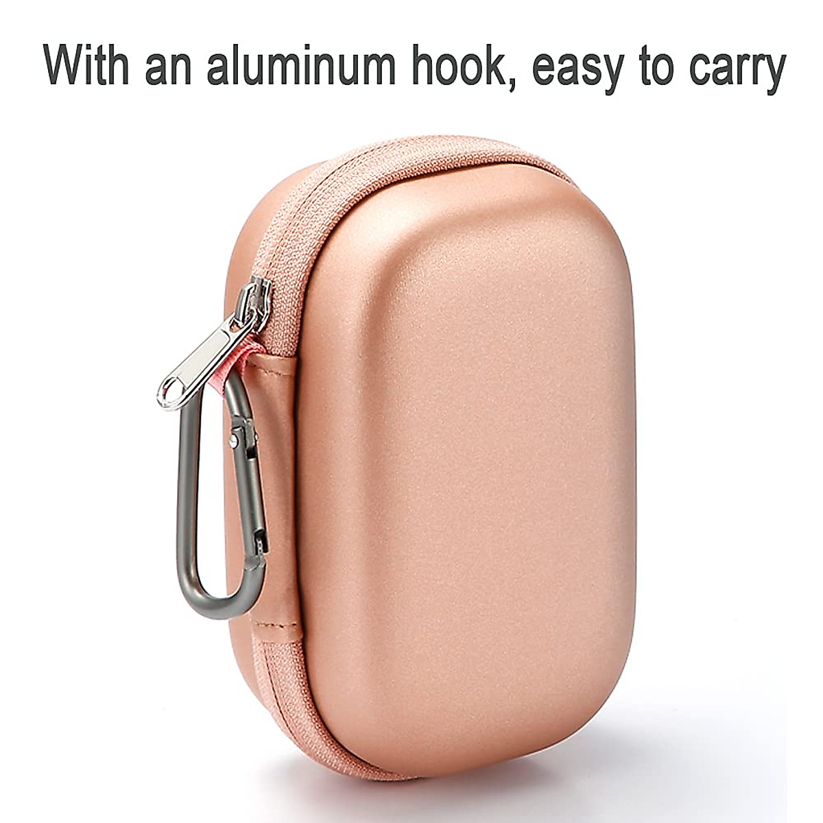 Hard Travel Carrying Case for Phomemo D30 Label Maker Portable Mini Thermal Label Printer and It's Accessories, Protective Storage Bag - Rose Gold
