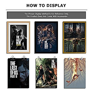 xuankumaibao The Last of Us Part 1&2 Gaming Posters Art Print Boy Game on Birthday Party Wall Decoration Poster Set of 9 Pcs 10”x14”