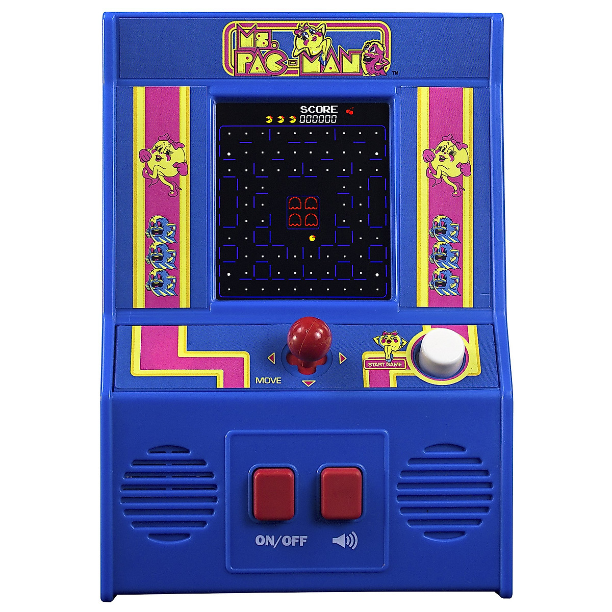 Basic Fun Arcade Classics - Ms Pac-Man Retro Mini Arcade Game,Multicolor