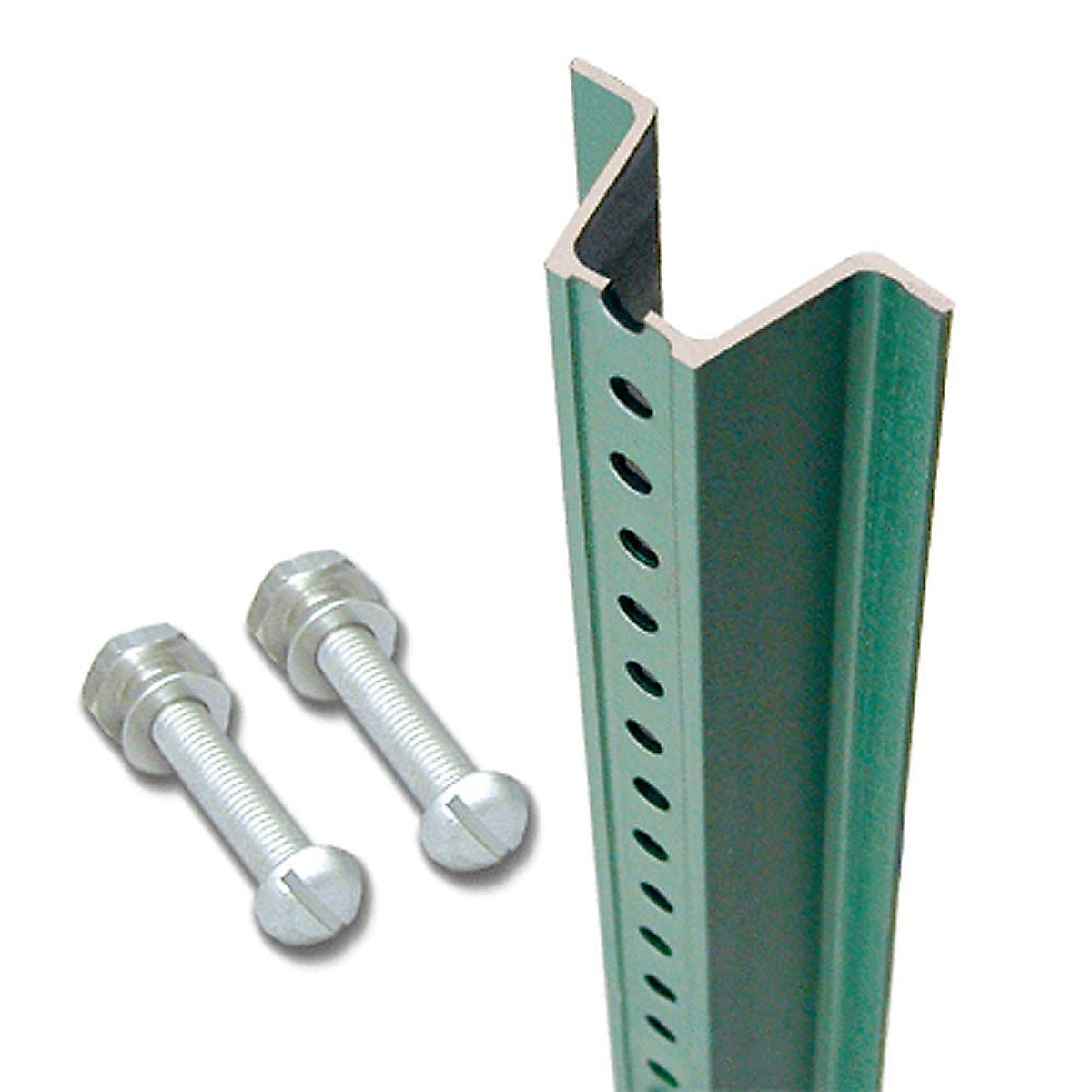 SmartSign U-Channel Sign Post, Heavy Duty, 8' Tall Baked Enamel Steel Post, Made in USA