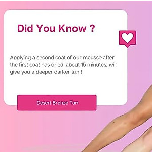 Desert Bronze Golden Self Tanning Mousse, Instant Streak Free Tan