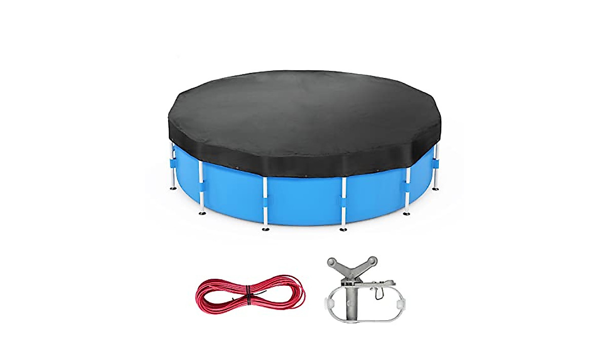 AUKAR Pool Covers for Above Ground Pools - 10 Feet Round Swimming Pool ...