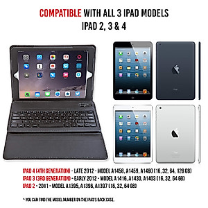 Alpatronix iPad Case with Keyboard, 9.7 inch KX130 Leather iPad Cover w/Detachable Wireless Bluetooth Keyboard Compatible w/Apple iPad 6 (2018), iPad 5 (2017), iPad Pro 9.7 & iPad Air 2/1 – Pink