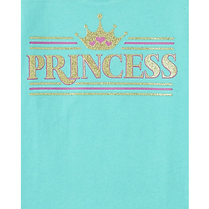 The Children's Place baby girls The Children's Place Toddler Short Sleeve Graphic T-shirt 2-pack T Shirt, Princess, 3T US