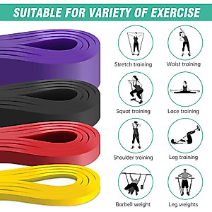 Resistance Band, Pull Up Bands, Pull Up Assistance Bands, Workout Bands, Exercise Bands, Resistance Bands Set for Legs, Working Out, Muscle Training, Physical Therapy, Shape Body, Men and Women1