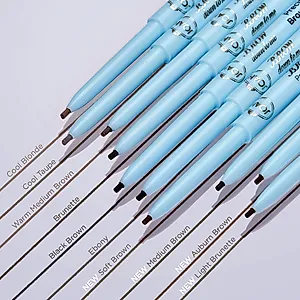JOAH Brow Down To Me Precision Brow Pencil with Built-In Spoolie, Medium Brown