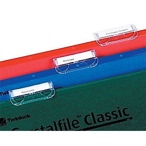 Rexel Printable Inserts Suspension File Crystal Tabs, White, Crystalfile, Pack of 51, 78050