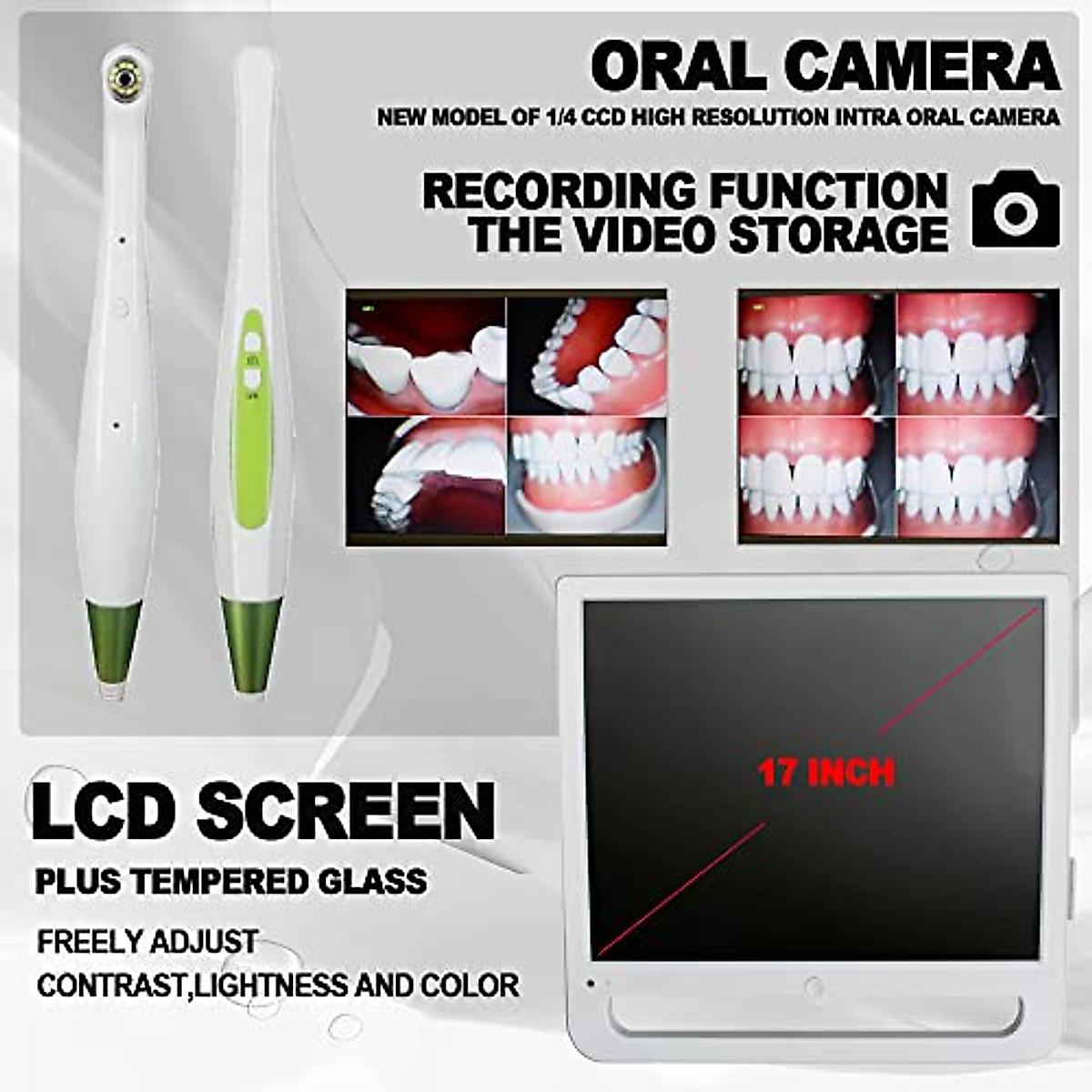 ofunoul 17" Large Digital LCD AIO Monitor 10 Million PixelsIntra Intra 0ral Camera,Single/Multiple Image Display（Multilingual Design ）