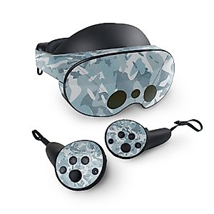 MightySkins Glossy Glitter Skin Compatible with Meta Quest Pro - Arctic Camouflage | Protective, Durable High-Gloss Glitter Finish | Easy to Apply, Remove, and Change Styles | Made in The USA