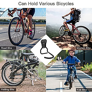 Housolution Bike Hanger Rack, [4 Pack] Heavy Duty Bike Hooks Wall Mount Rack Holder, Heavy Duty Bicycle Storage Hanger Vertical Stand for Garage, Black