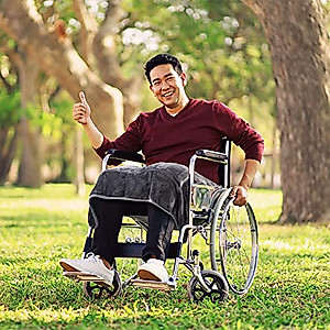 MAXTID Weighted Lap Blanket for Sofa Heavy Lap Pad 39in x 23in 8 Lbs - Dark Grey for Adults, Kids