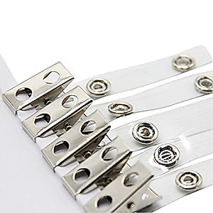 Happy Trees Destiny Metal Badge Clips with Strap Clear ID Strap Clip Adapter 100pc