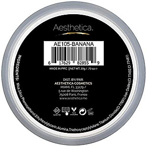 Aesthetica Banana Loose Setting Powder - Flash Friendly Superior Matte Finish Highlighter & Finishing Powder - Includes Velour Puff