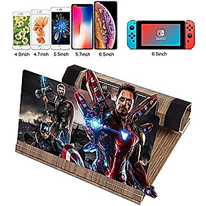 12’’ Screen Magnifier for Smartphone – Mobile Phone 3D Magnifier Projector Screen for Movies, Videos, and Gaming – Foldable Phone Stand with Screen Amplifier – Compatible with All Smartphones MB2