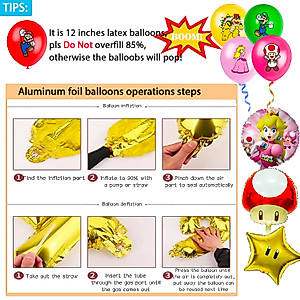 34pcs Balloons for Birthday Party Decorations Birthday Party Supplies Balloons Arch Mario Bros Balloons Party Decor.