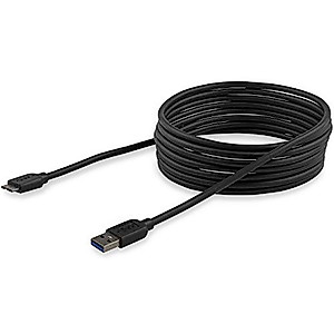 StarTech.com 3m 10ft Slim USB 3.0 A to Micro B Cable M/M - Mobile Charge Sync USB 3.0 Micro B Cable for Smartphones and Tablets (USB3AUB3MS)