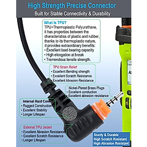 commountain SL300 SL3500e Earpiece with Mic Compatible for Motorola Radios TLK 100 TLK 110 SL7550 SL7550e SL7580 SL7580e SL7590 SL7590e SLN 1000, TLK100 TLK110 SLN1000 SL Series G Earhook Headset