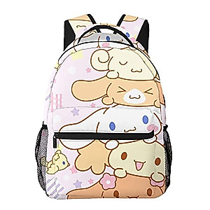 DIEZ Cartoon Kawaii Cinnamoroll Backpack Large Capacity Portable Anime Cute Lightweight Outdoor Travel Backpack