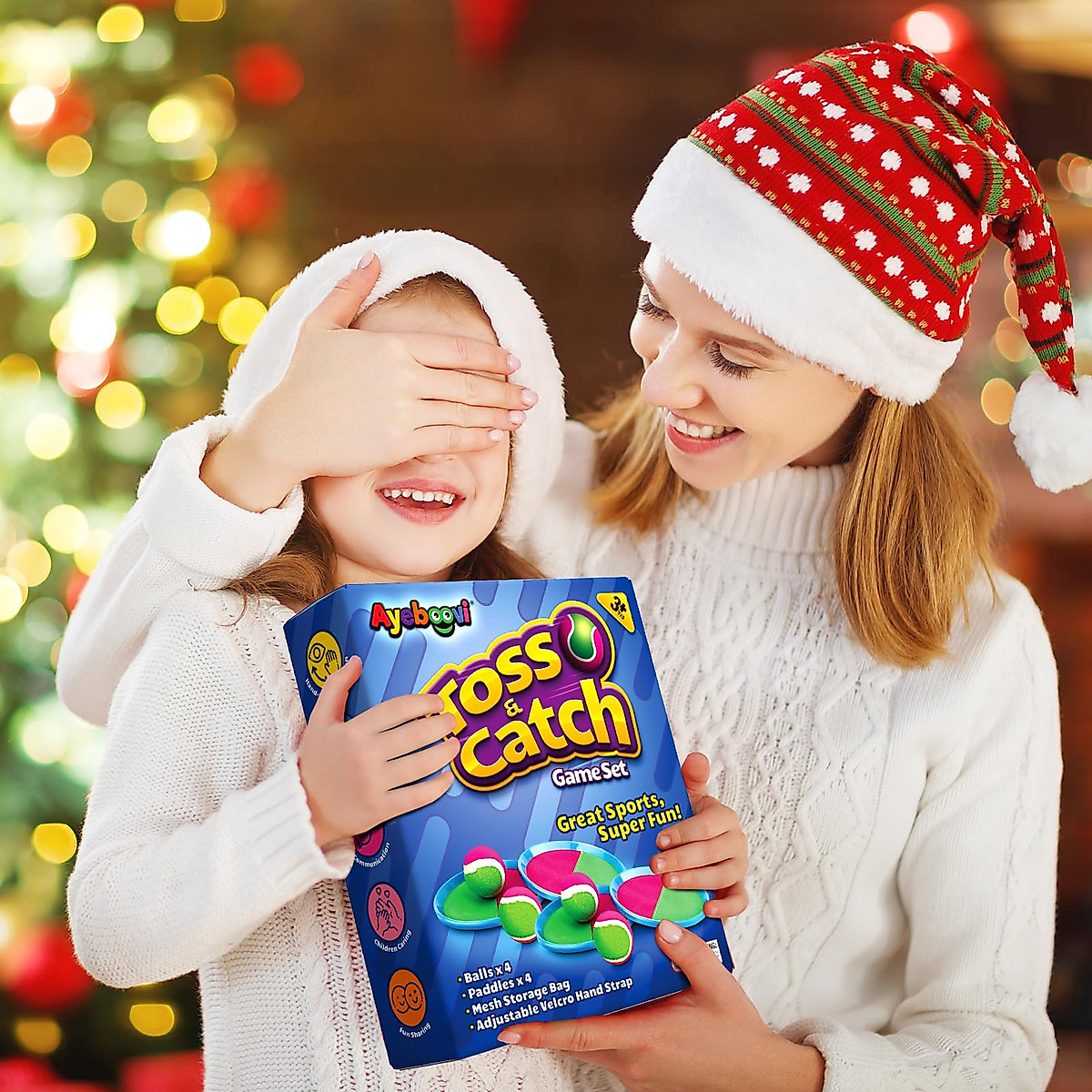 Ayeboovi Toss and Catch Ball Game Outdoor Toys for Kids Games Beach Toys Pool Toys Outdoor Yard Games for 3 4 5 6 7 8 9 10 Year Old Boys Girls Stocking Stuffers Birthday Gifts (Upgraded)