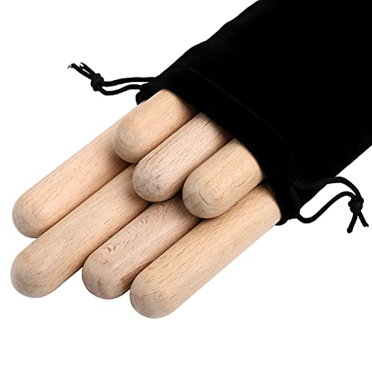 ZEAYEA 24 Pack Rhythm Sticks with 3 Carry Bag, 8 Inch Wood Claves Musical Percussion Instrument, Hardwood Musical Sticks for Music Parties Musical Education