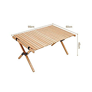 DOUBAO Outdoor Egg Roll Table Portable Folding Table Camping Home Self Driving Tour Solid Wood Barbecue Picnic Table