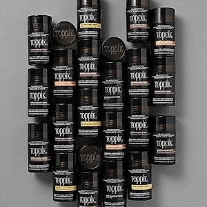 Toppik Hair Building Fibers, Black, 27.5g | Fill In Fine or Thinning Hair | Instantly Thicker, Fuller Looking Hair | 9 Shades for Men & Women