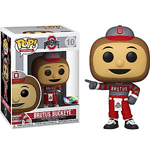 Funko Pop! College Mascots: Ohio State - Brutus Buckeye Vinyl Figure (Bundled with Compatible Pop Box Protector Case), Multicolored, 3.75 inches