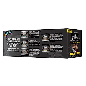 Tiki Cat After Dark, Variety Pack, High-Protein and 100% Non-GMO Ingredients, Wet Cat Food for Adult Cats, 5.5 oz. Cans (Pack of 8)