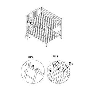 Powell Heavy Metal Bunk Bed, Full-Over-Full, Black