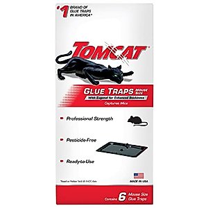 Tomcat Rat Trap with Immediate Grip Glue for Rats, Mice, Snakes, Cockroaches, Spiders, and Scorpions, Ready-to-Use, 6 Count (Pack of 12)