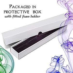 Cottage Garden Brown Woodgrain Pink Flower 13.75 inch Resin Collectible Witch Wizard Cosplay Magic Wand