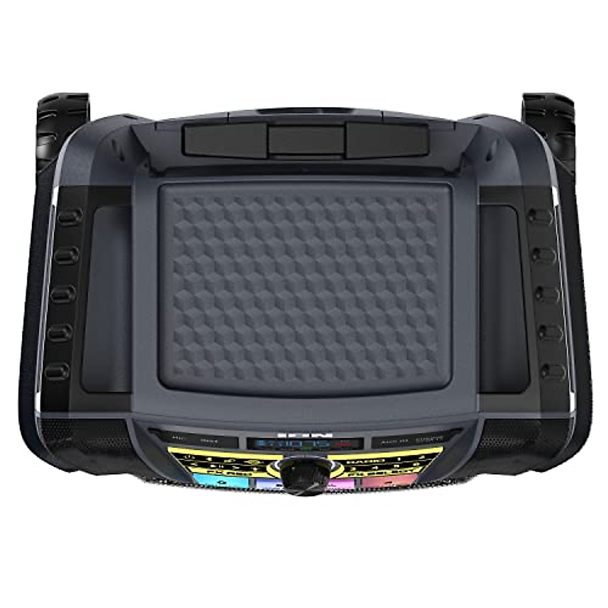 ION Block Rocker XL - Portable Bluetooth Outdoor Party Speaker, 220W, with Karaoke Microphone, Battery, 5 Speakers, Lights, Radio, USB Charging & App