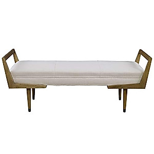 AR Lighting Waylon Modern Ivory Bench