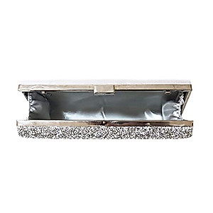Covelin Women's Handbag Envelope Rhinestone Evening Clutch Bag Hot Silver