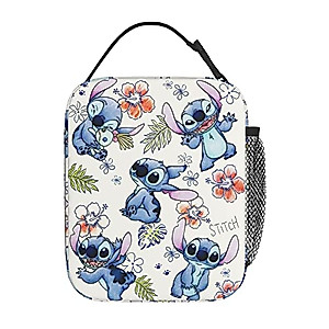 Cute Lunch Box for Girls Boys Cartoon Anime Lunch Bags Portable Insulated Lunch Tote Bag Thermal Cooler Bag for Work School Outdoor