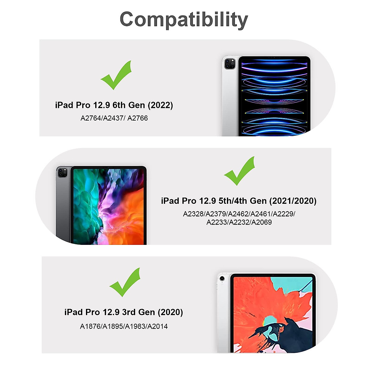 WESADN Silicone Fidget Bubble Case with Kickstand for iPad Pro 12.9 inch 2022 2021 2020 2018