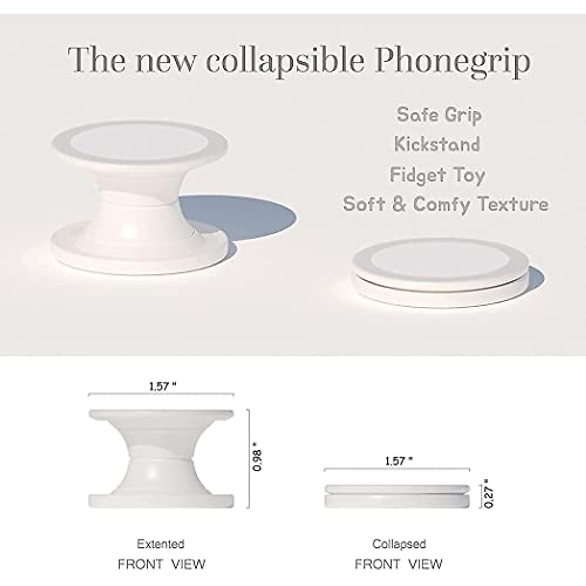 Universal Phone Stand and Tablet Holder(3 Pack) - Heart Yin Yang Nebula Glitter