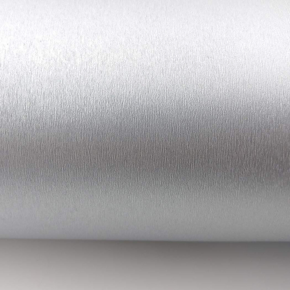 RoyalWallSkins Peel & Stick Brushed Metallic Interior Paper - 24" x 78.7" - Self Adhesive Films for Kitchen Cabinet Shelf Liner (Silver IMS0035)